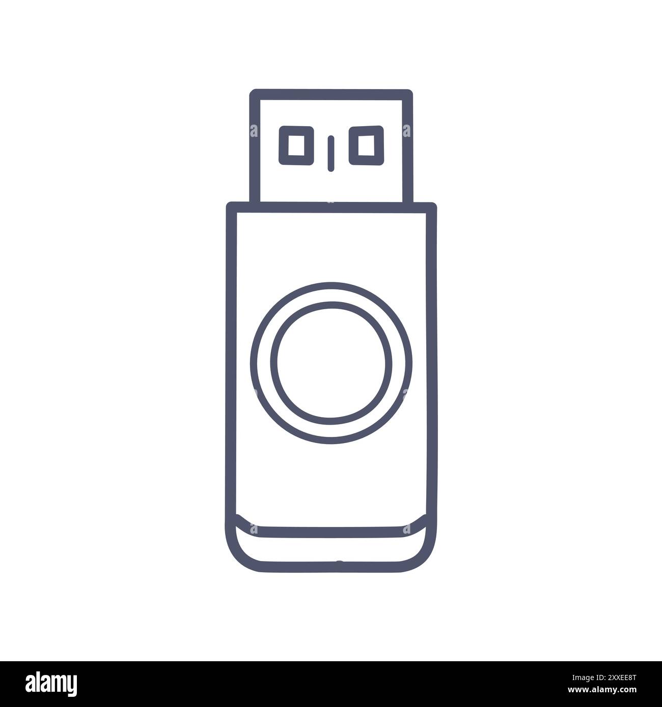 Digital memory stick icon. A simple, stylish icon depicting a common ...