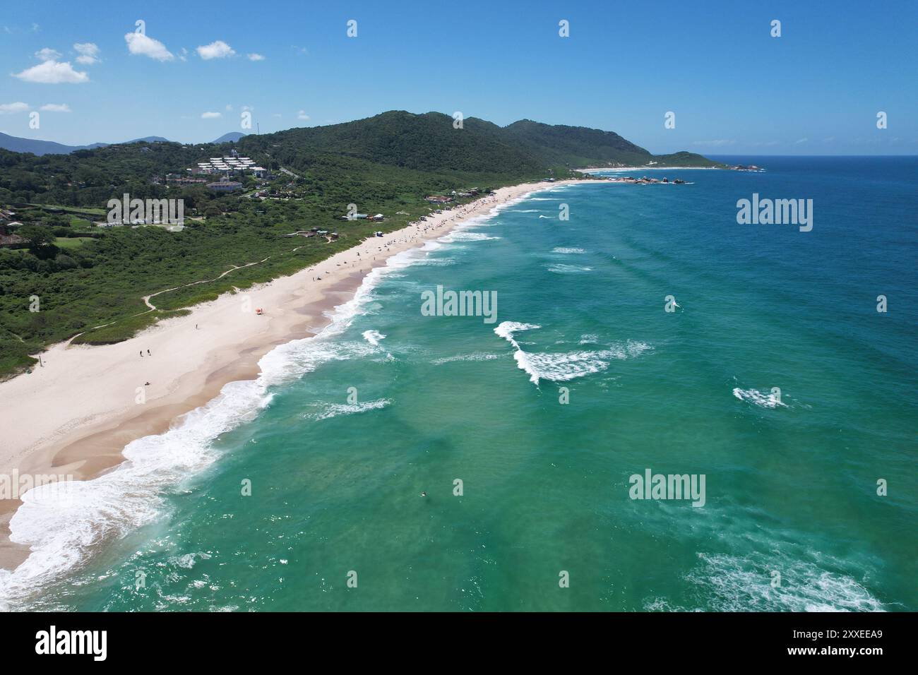 A view of Praia Mole, Mole beach, beachsin Florianopolis, Brazil Stock ...