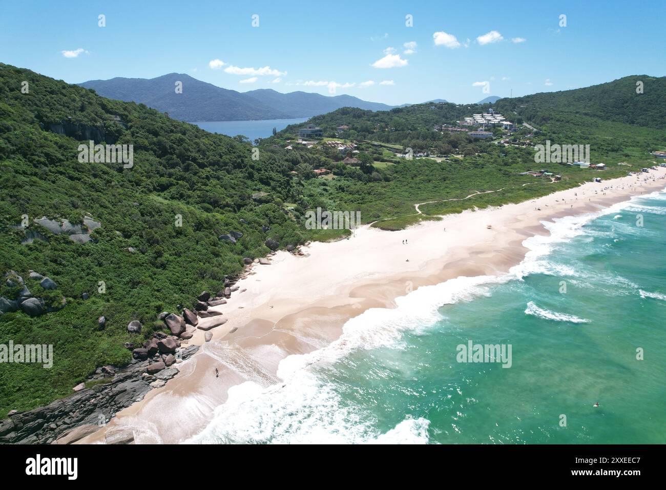 A view of Praia Mole, Mole beach, beachsin Florianopolis, Brazil Stock ...