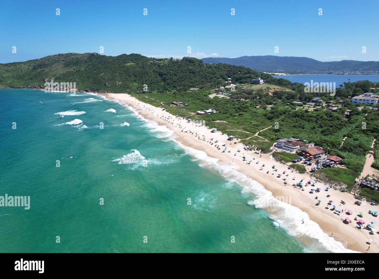 A view of Praia Mole, Mole beach, beachsin Florianopolis, Brazil Stock ...
