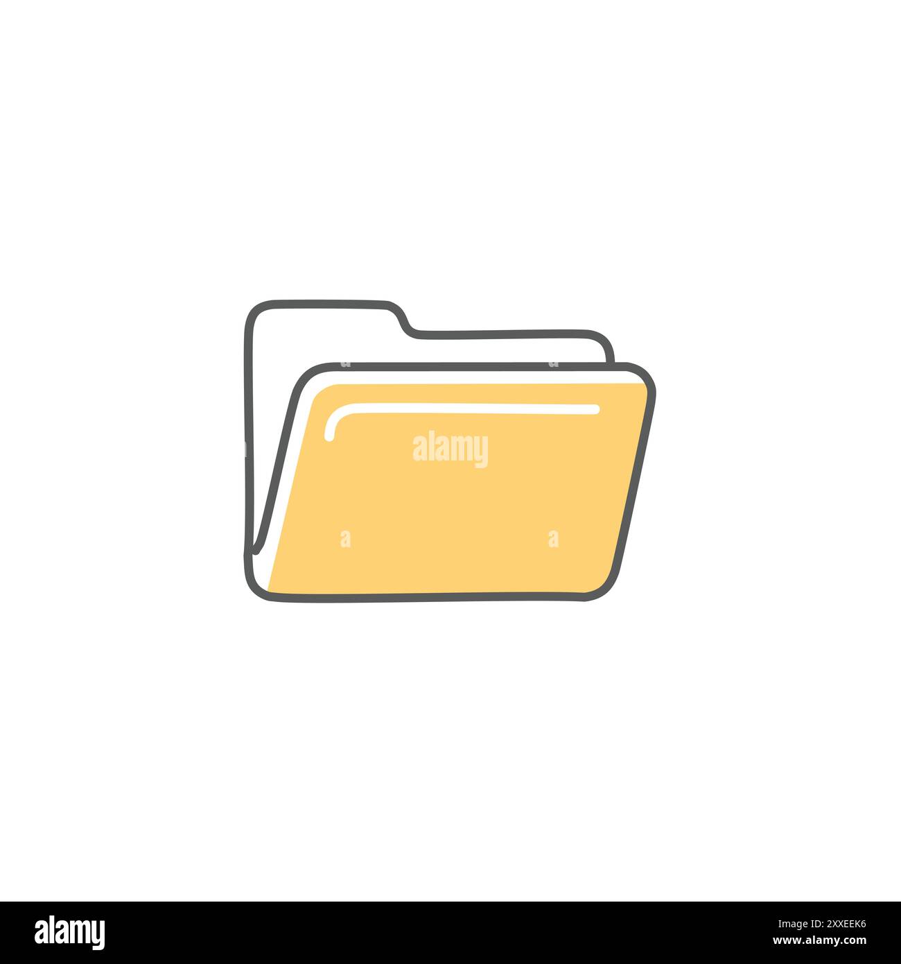 Yellow folder icon illustration. Simple yellow folder icon illustration ...