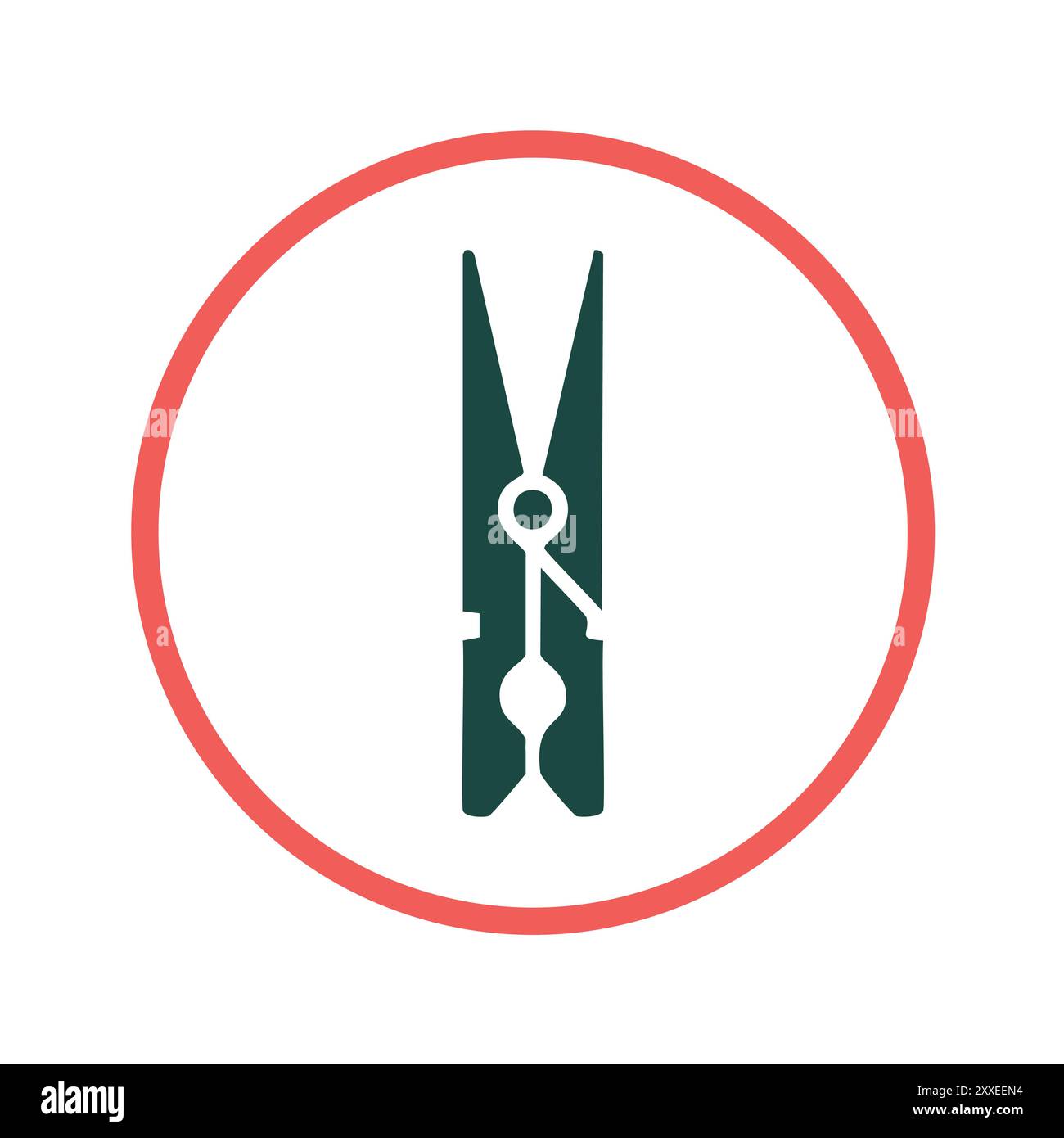 Clothes peg icon symbol design. Simple illustration of a clothes peg, a common household item ...