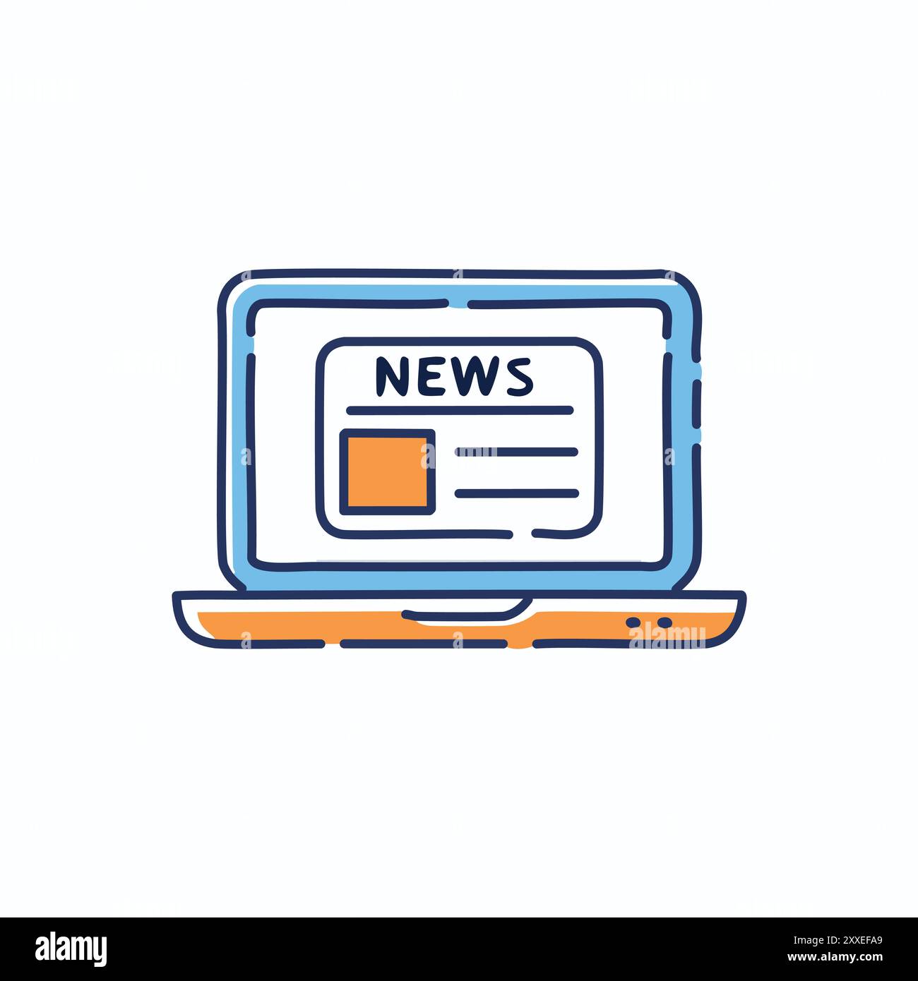 Laptop screen latest news Stock Vector Images - Alamy