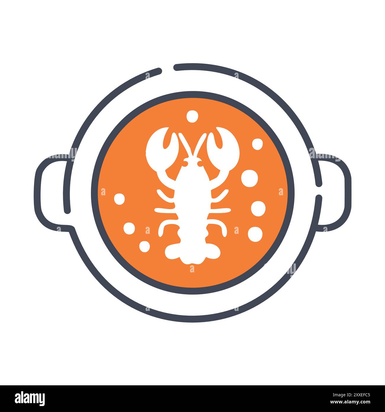 Lobster dish icon illustration. A simple line art icon illustration of ...