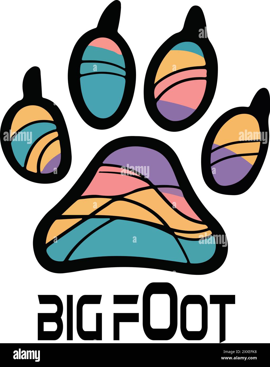 Giant footprints Stock Vector Images - Alamy