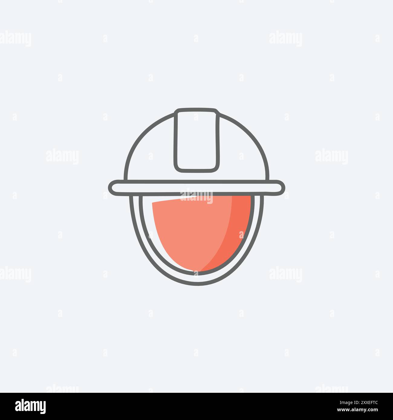 Construction worker safety helmet icon. A simple, flat icon design of a ...