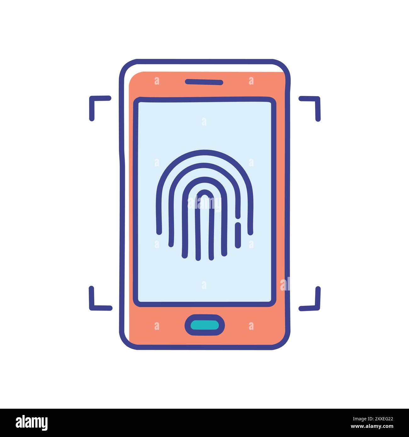 Icon fingerprint symbolizing identity hi-res stock photography and ...