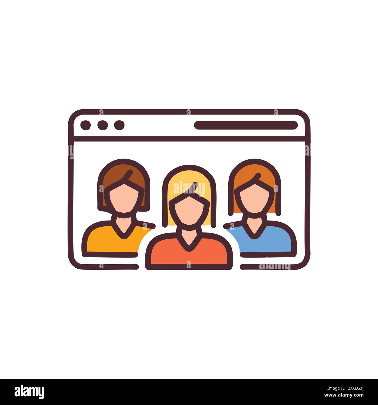 Illustration of a group of women Stock Vector Images - Alamy