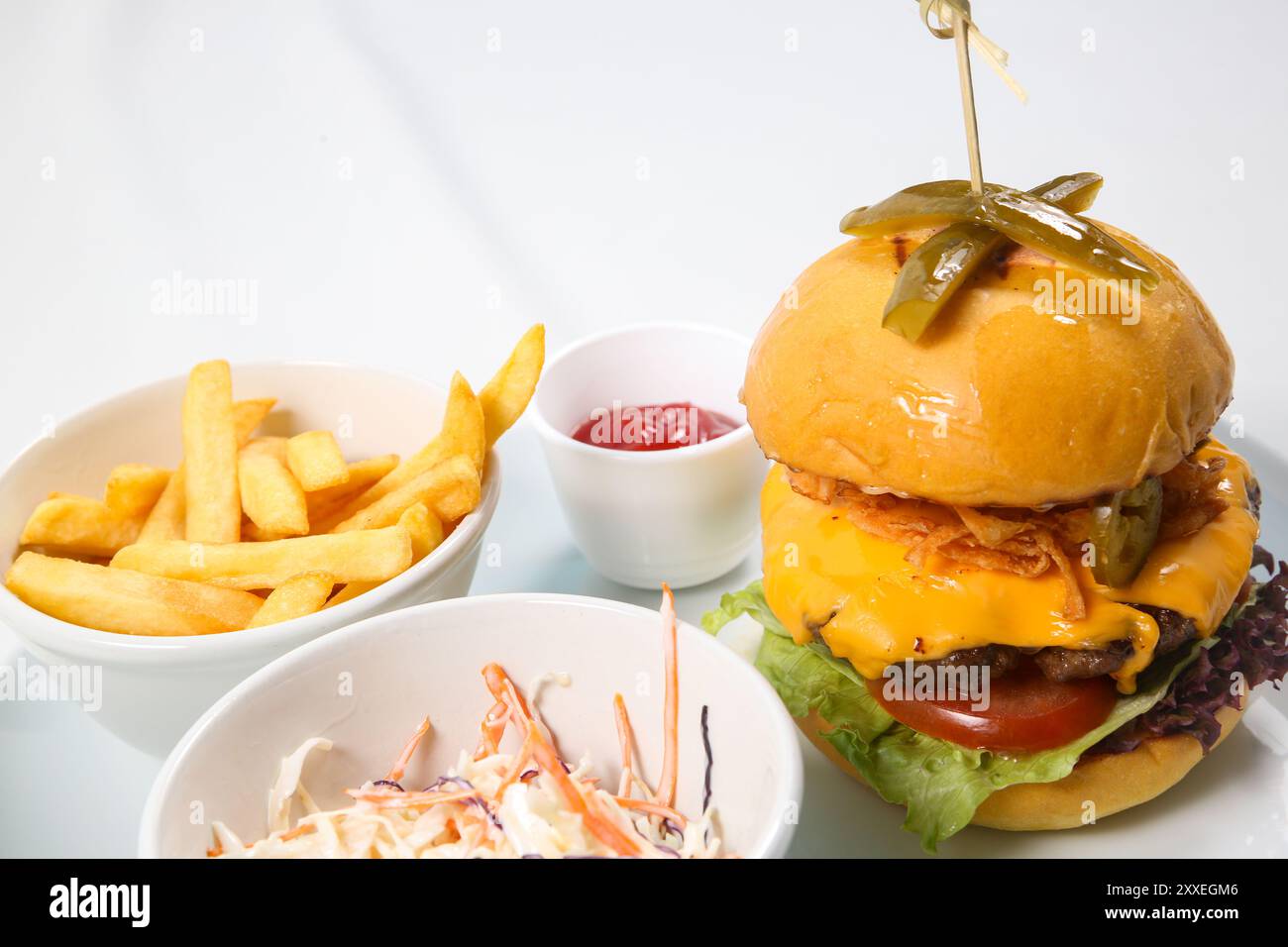 French fries hamburger hi-res stock photography and images - Alamy