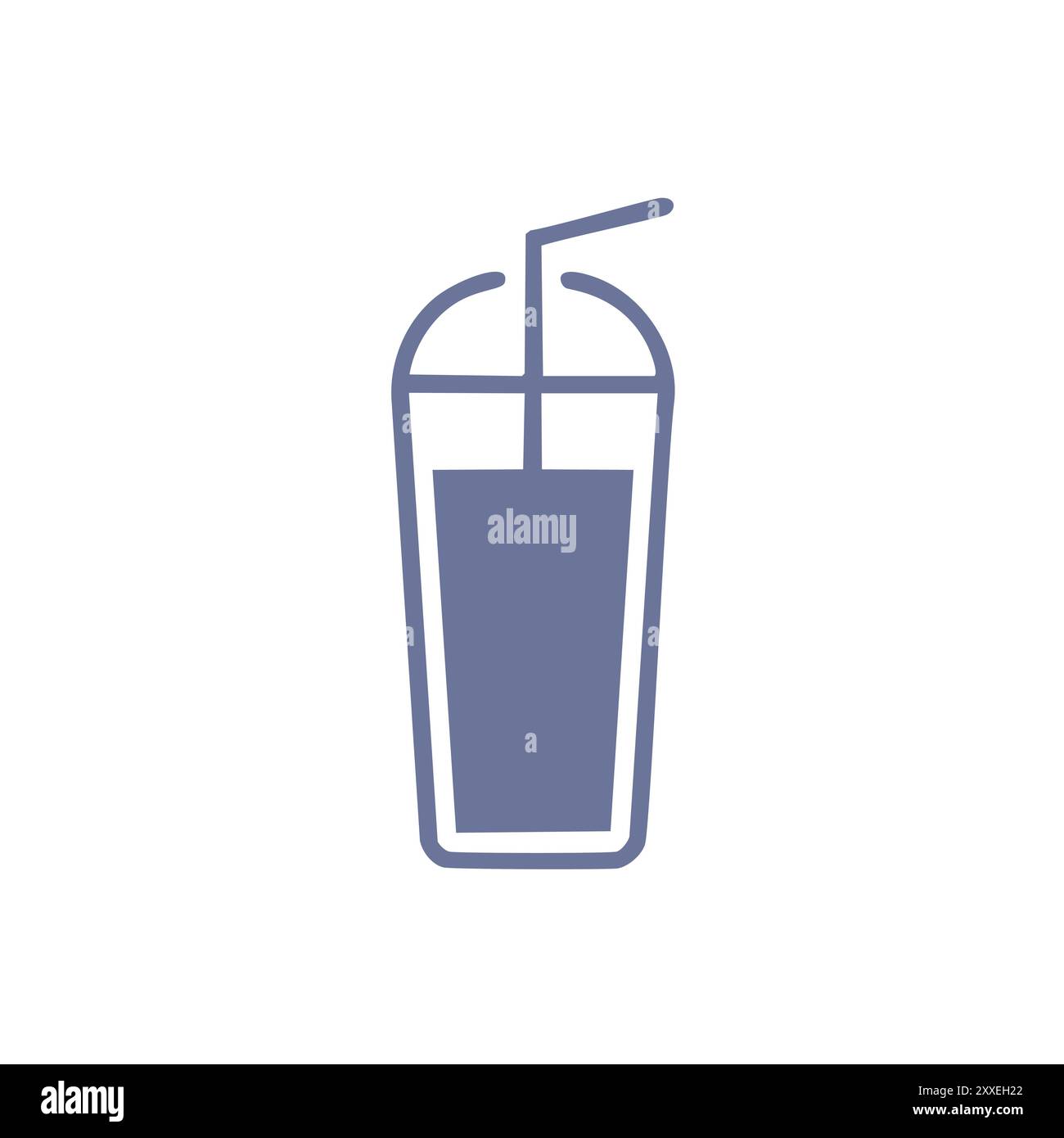 Water glass straw drawing vector hi-res stock photography and images ...