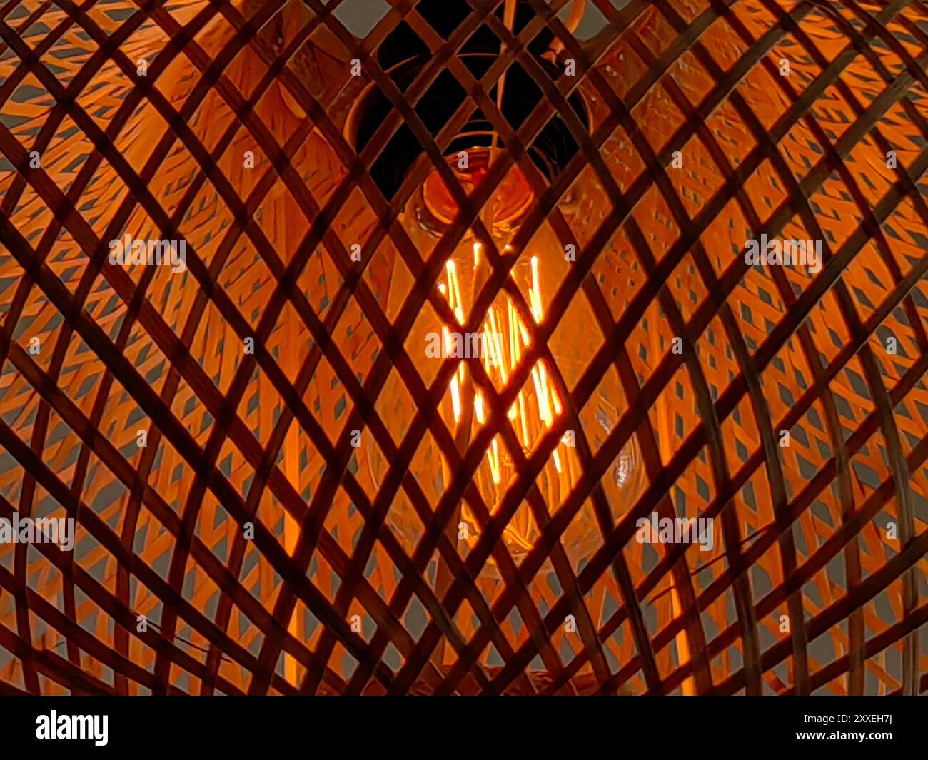 Fire Abstract Concept: Modern Light Bulb Behind Grid, Part of a ...