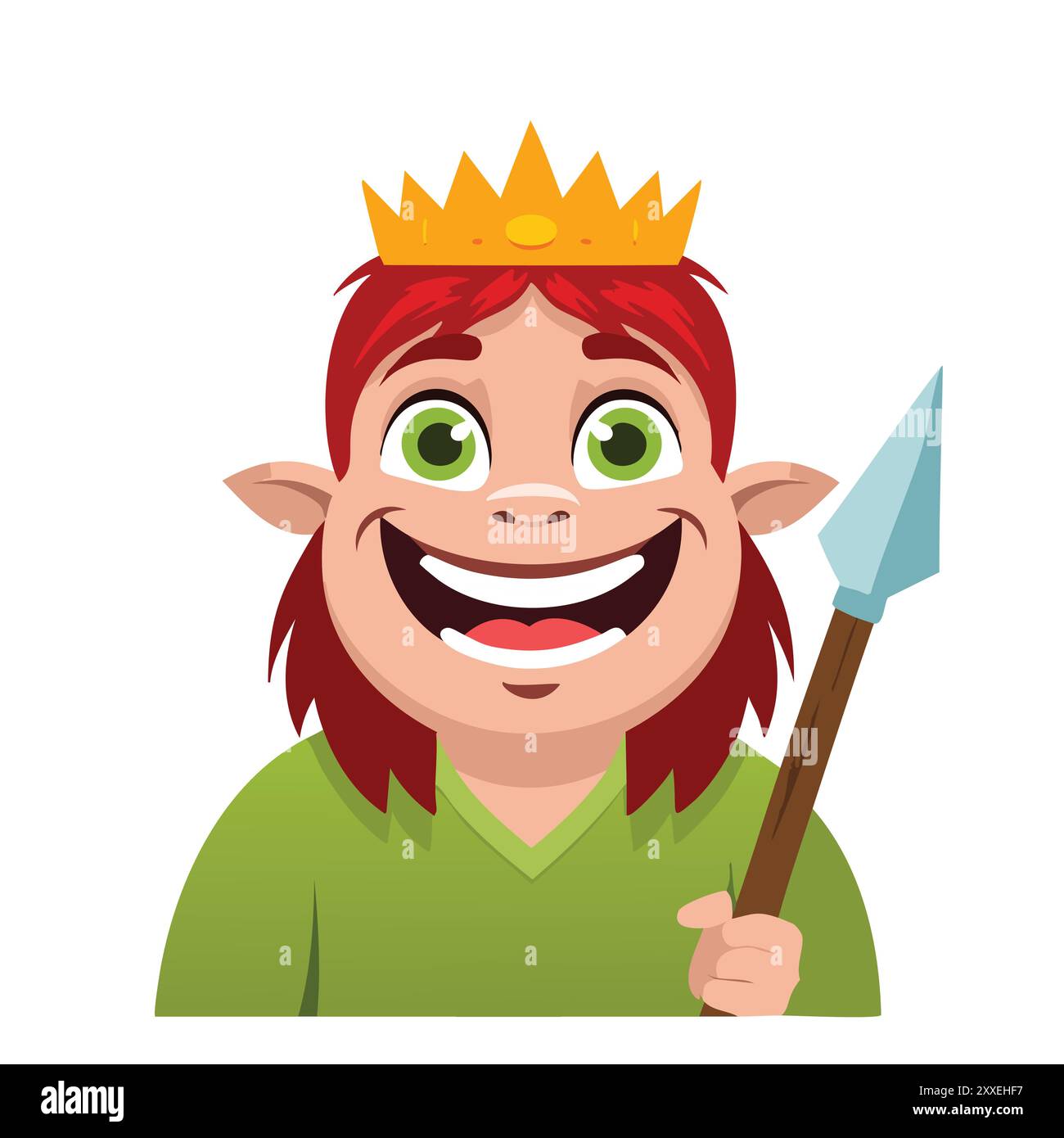 Cartoon king character wearing crown hi-res stock photography and ...