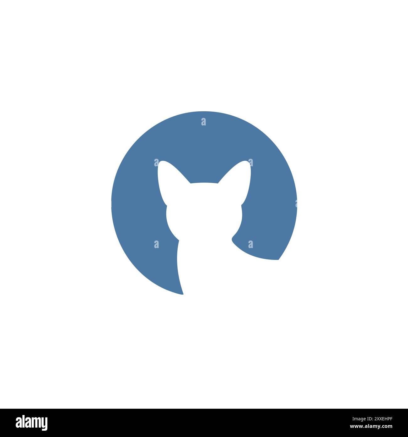 Cat silhouette circle logo design. Minimalist cat logo design featuring ...