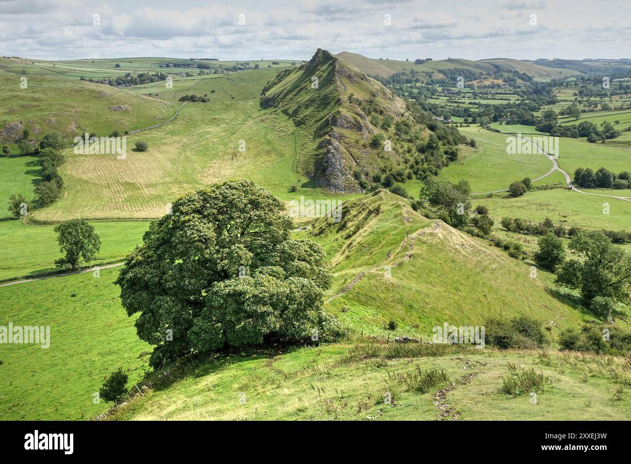 View of Parkhouse Hill from Chrome Hill, Derbyshire, Peak District. A ...