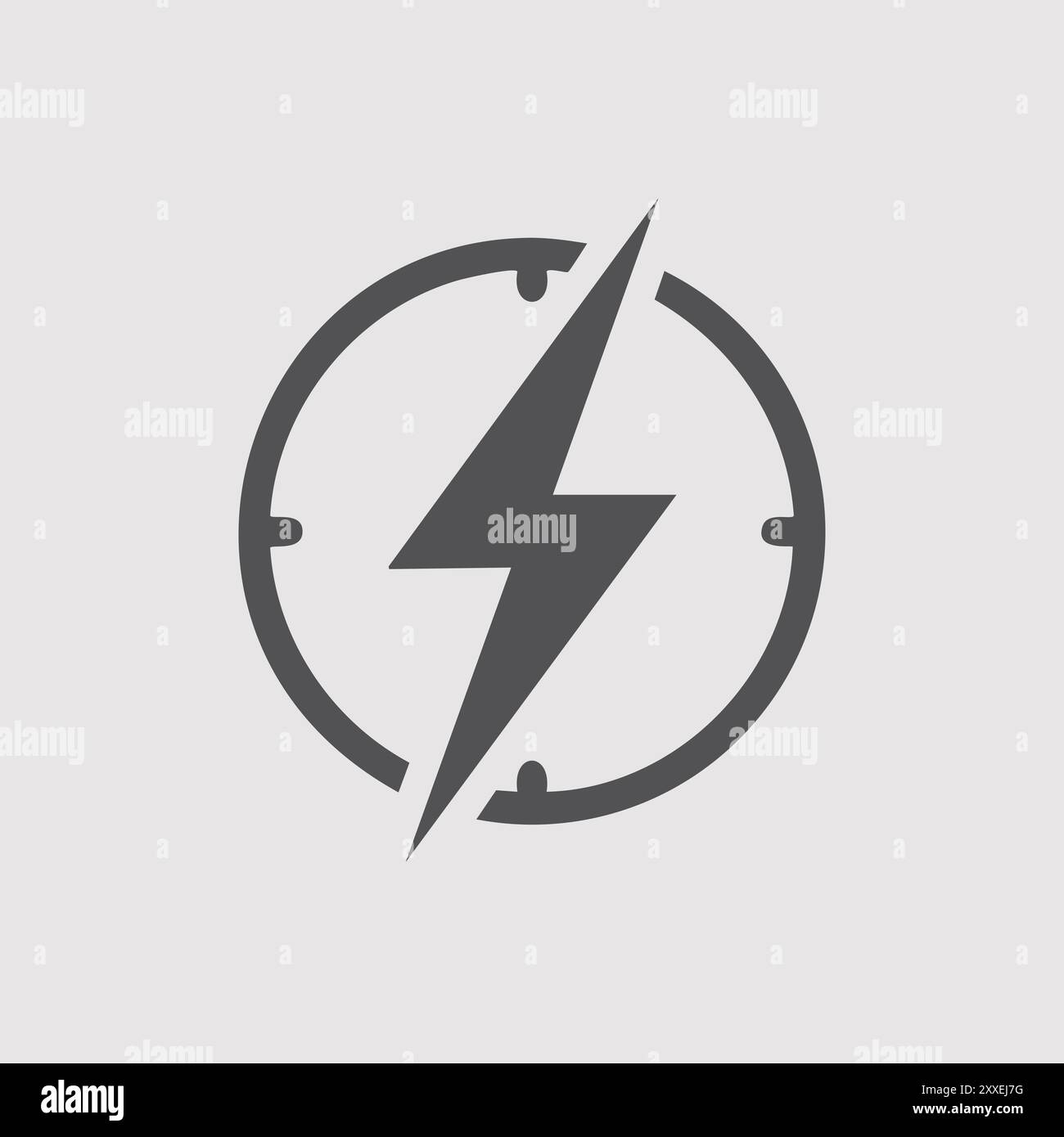 Fast time icon design. Simple, modern icon design featuring a lightning ...