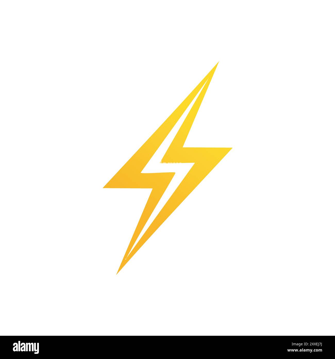 Yellow lightning bolt symbol design. Simple and modern lightning bolt ...