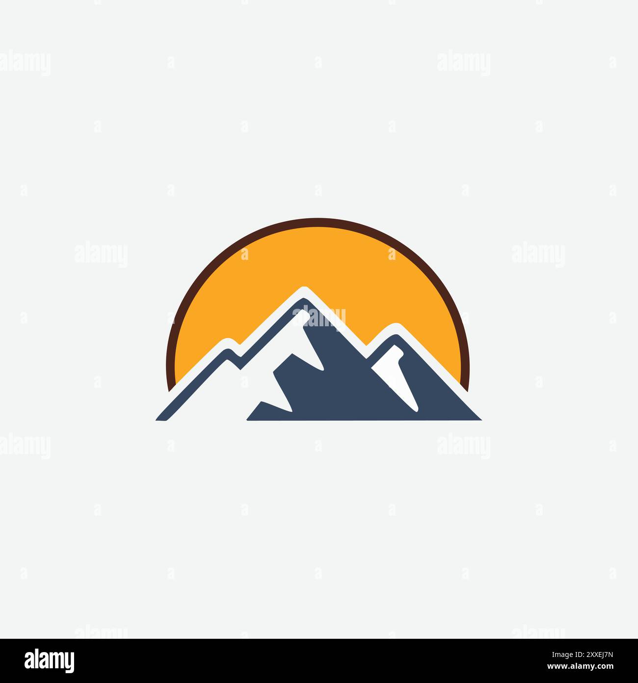 Mountain peak logo hi-res stock photography and images - Alamy