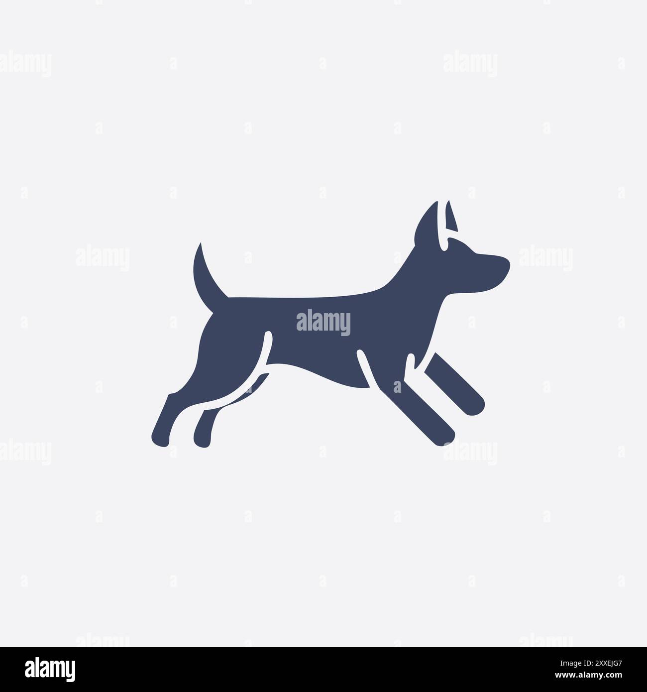 Running dog icon illustration. Simple vector illustration of a dog ...