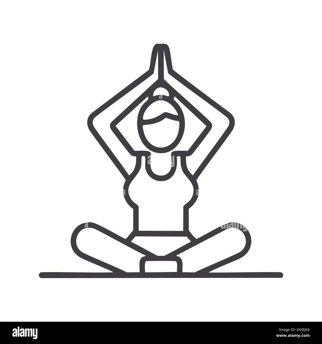 Deep breathing calm relaxation simple Stock Vector Images - Alamy