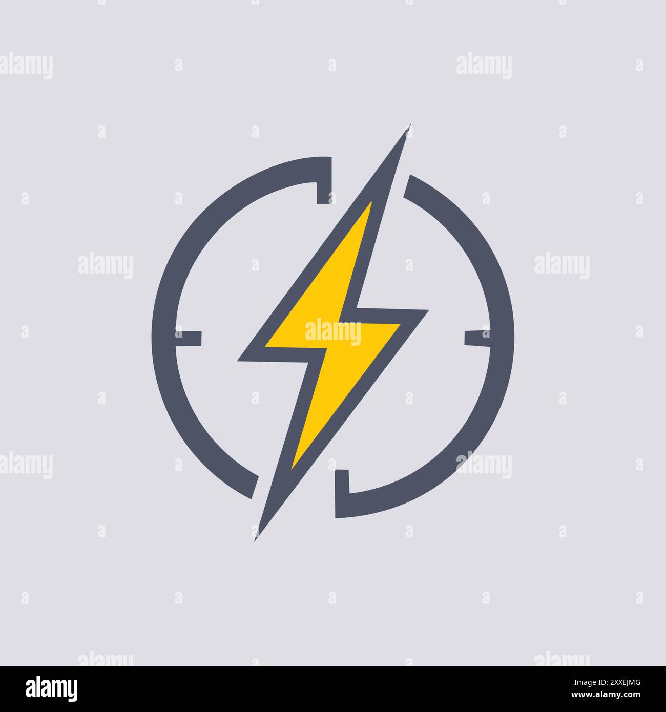 Fast speed lightning bolt icon. Abstract icon depicting a lightning ...