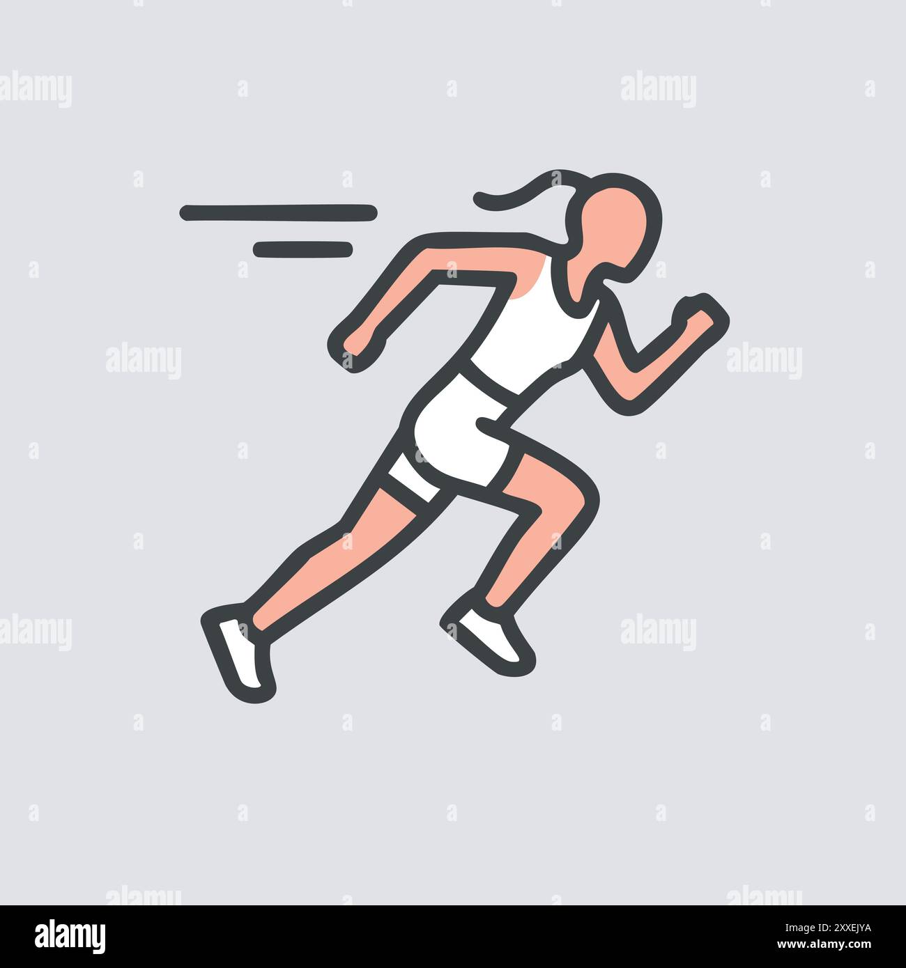 Female trail runner Stock Vector Images - Alamy