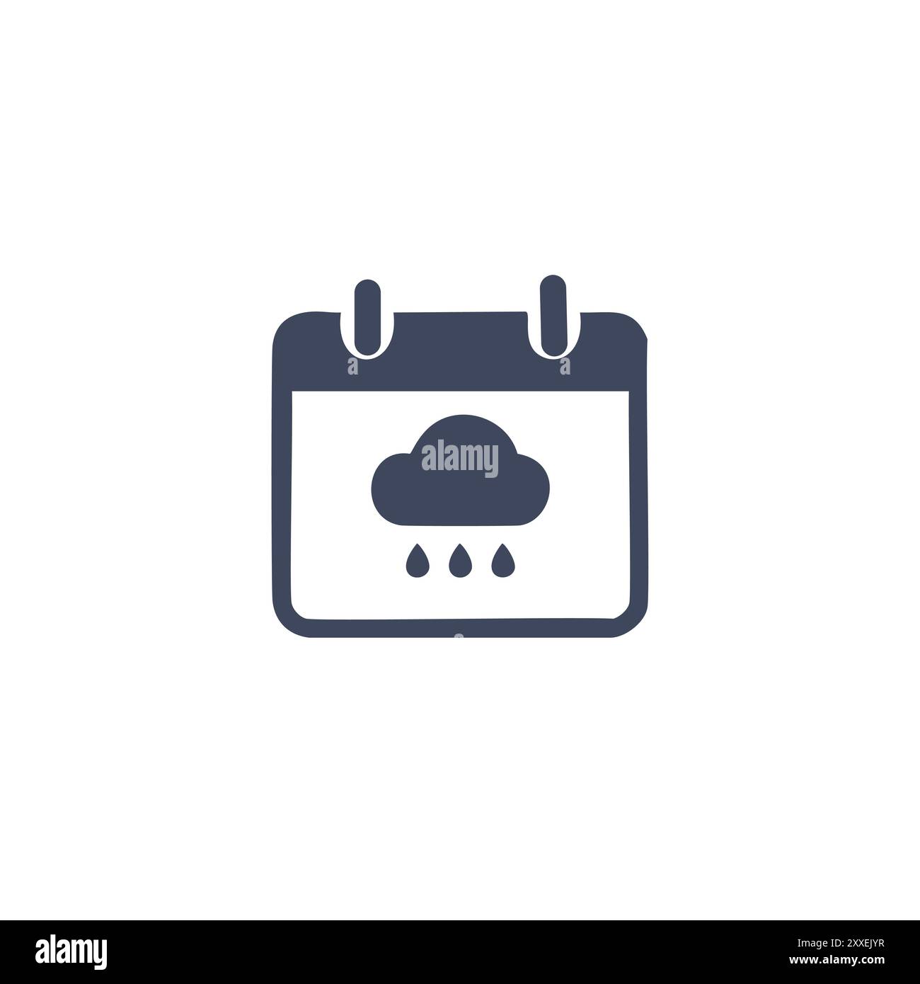 Rainy day calendar icon. Simple and modern icon depicting a calendar ...