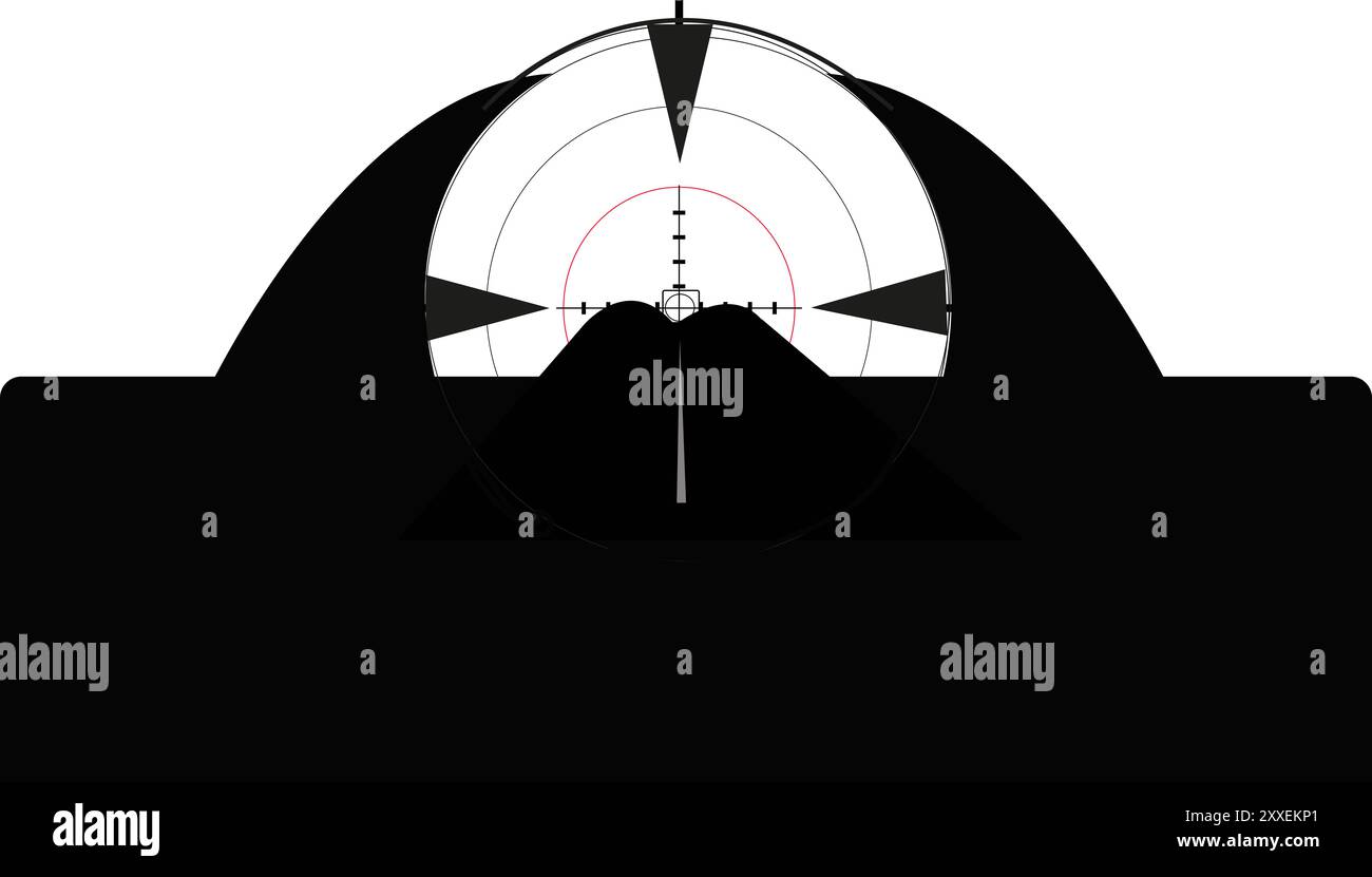 Rifle sight with target in center Stock Photo - Alamy