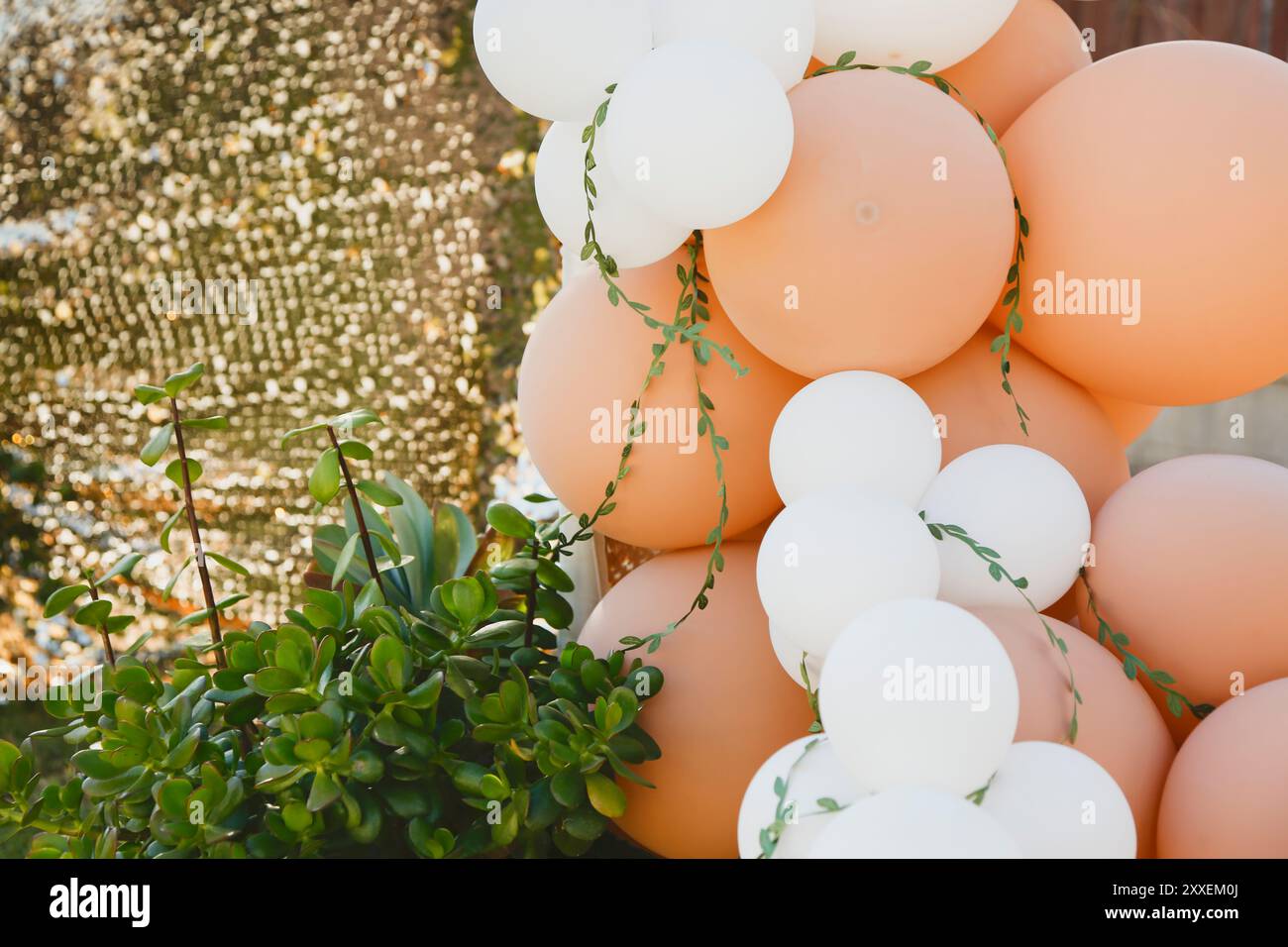 A view of a cluster of balloon art as decoration for an event Stock ...