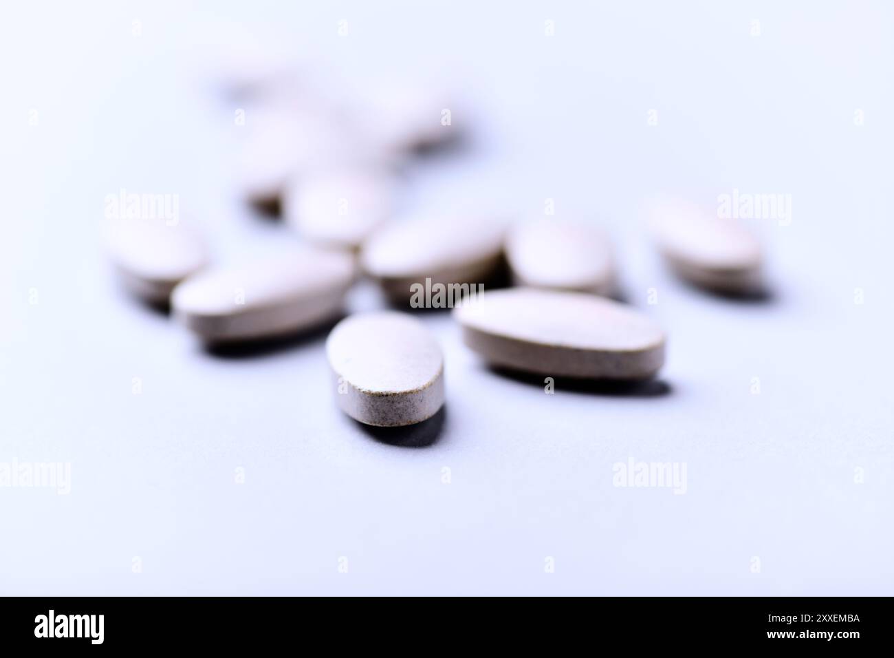 Ashwagandha (Withania somnifera) tablets. Concept for a healthy dietary ...