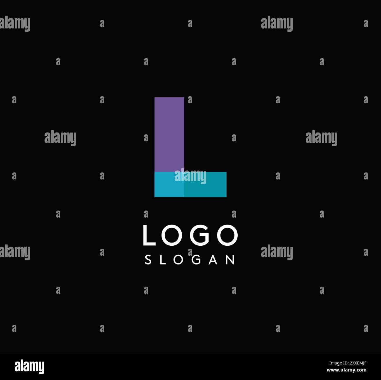 Colorful geometric letter L with overlapping shapes, modern vibrant ...