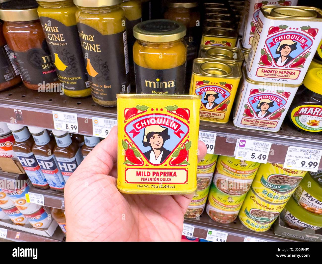 Los Angeles, California, United States - 04-14-2024: A view of a hand ...