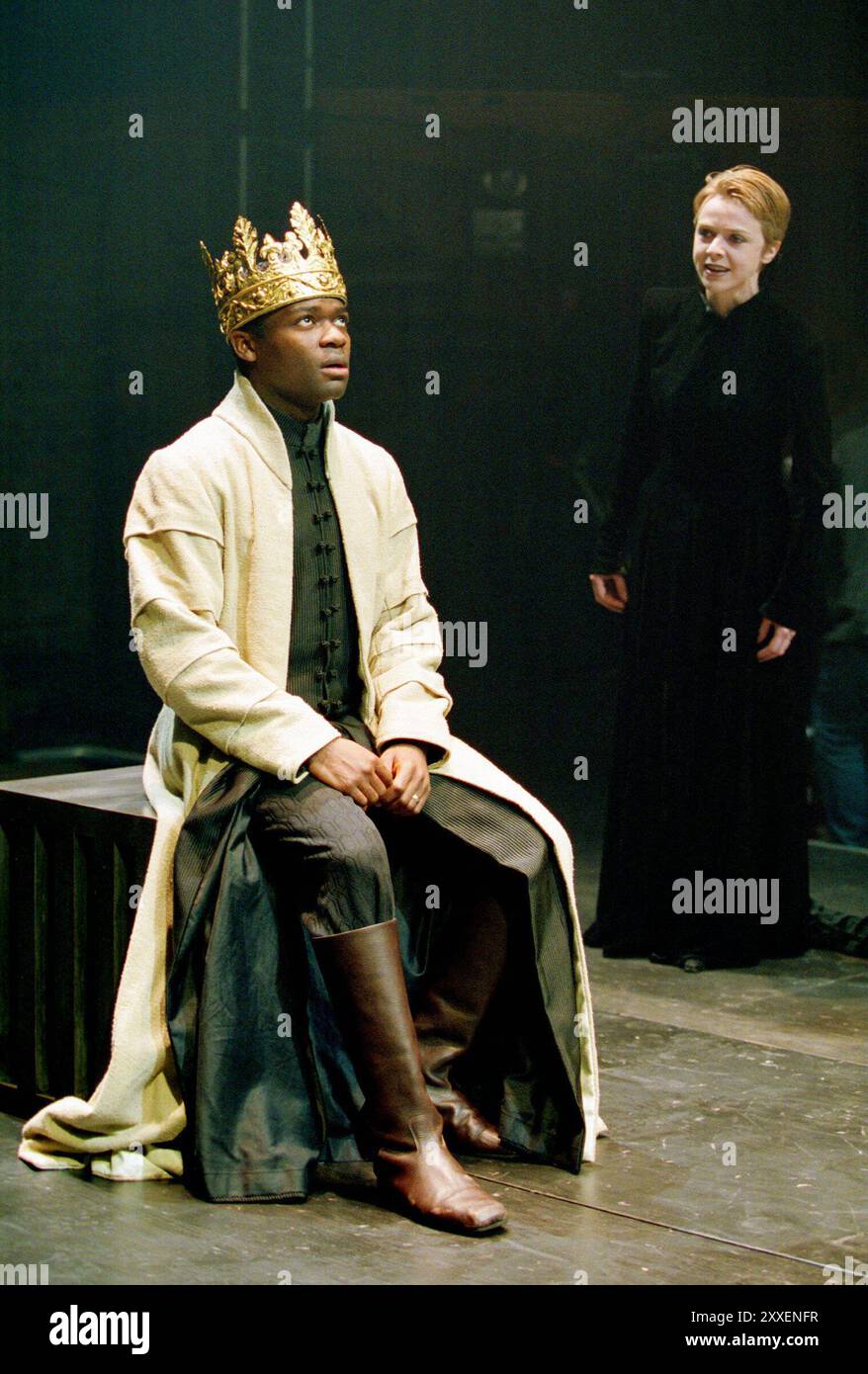 David Oyelowo (King Henry VI), Fiona Bell (Queen Margaret) in HENRY VI ...