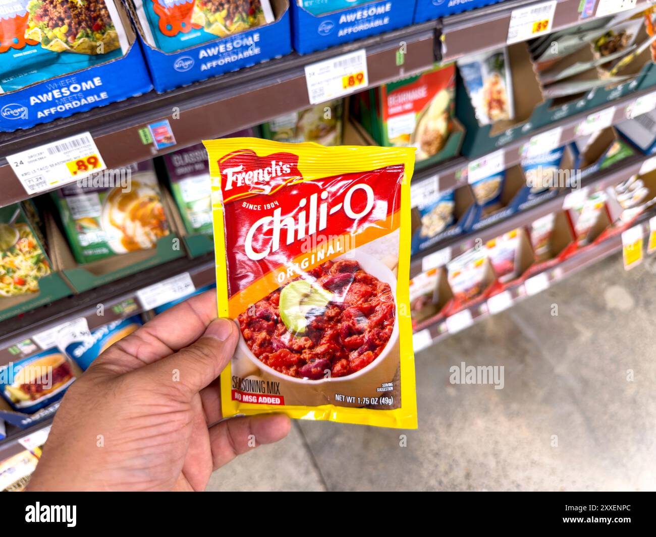 Los Angeles, California, United States - 04-14-2024: A view of a hand ...