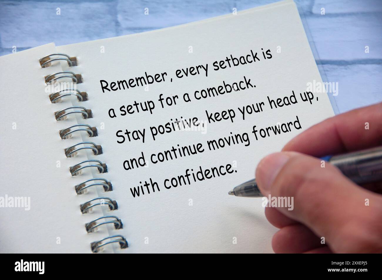 Motivational and inspirational or encouragement quote relating setback ...
