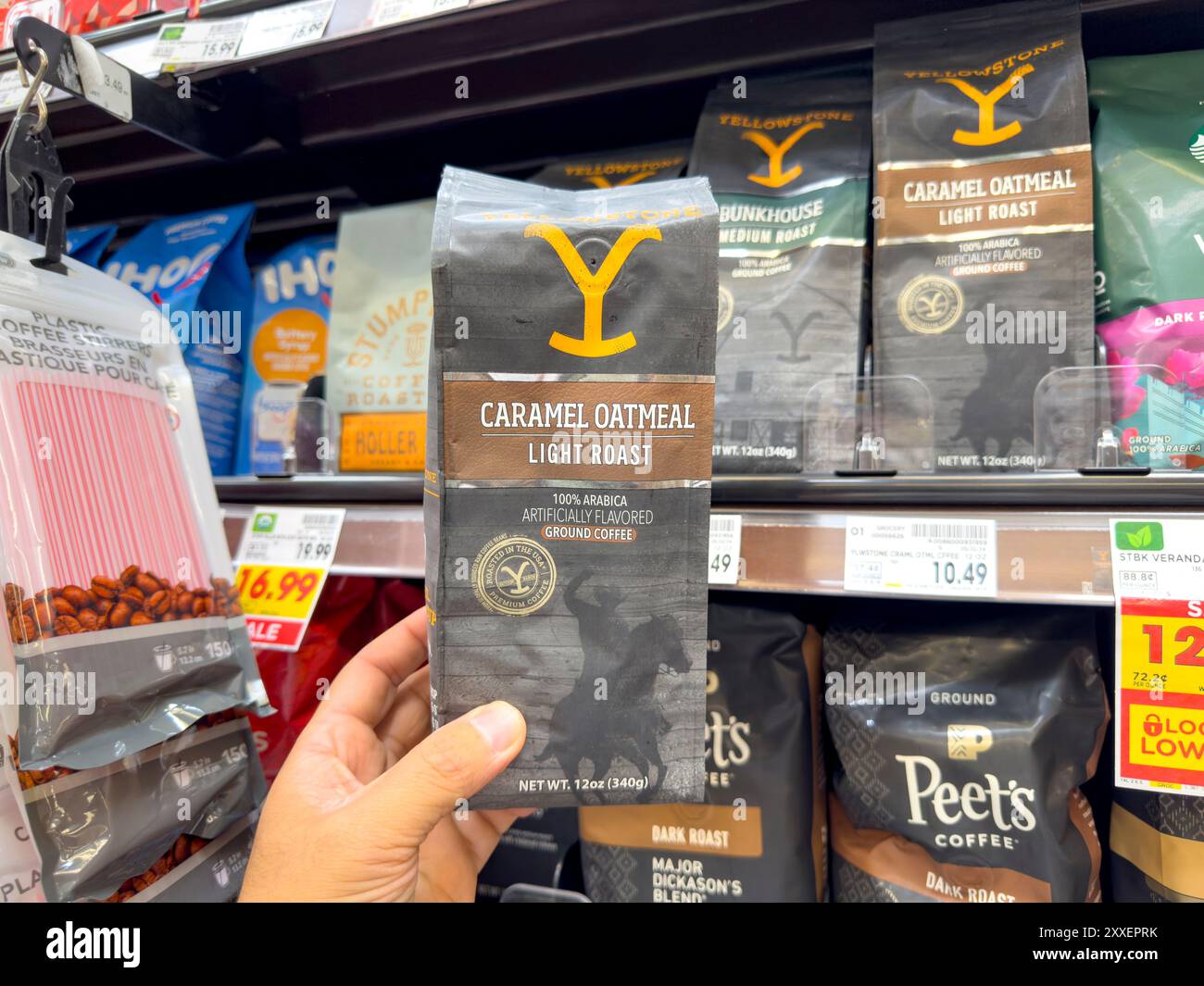 Los Angeles, California, United States - 04-14-2024: A view of a hand ...