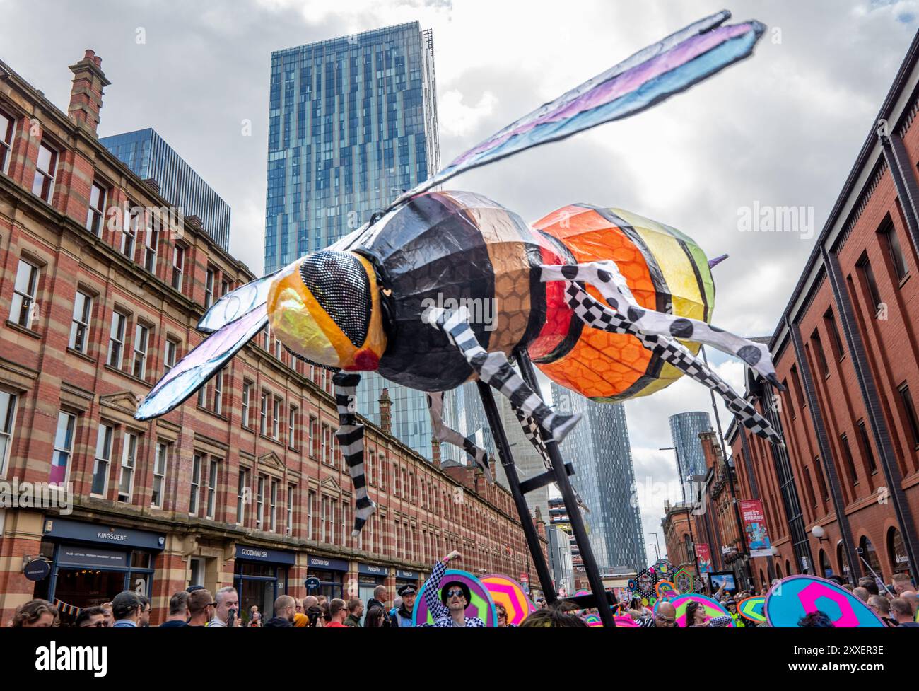 Manchester, UK. 24th Aug, 2024. Iconic Manchester Bee leads Parade ...