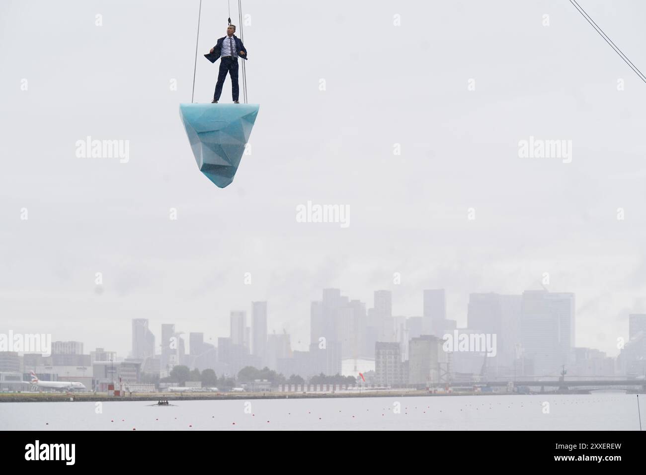 The European premiere of performance art THAW, an 8 hour aerial show ...