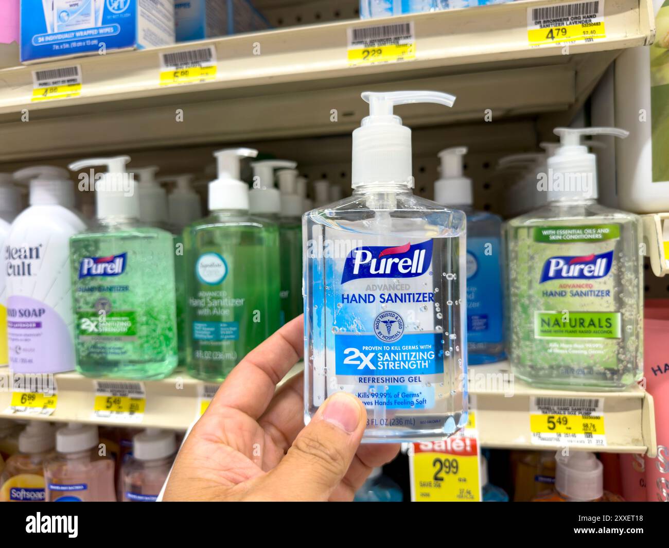 Los Angeles, California, United States - 04-14-2024: A view of a hand ...