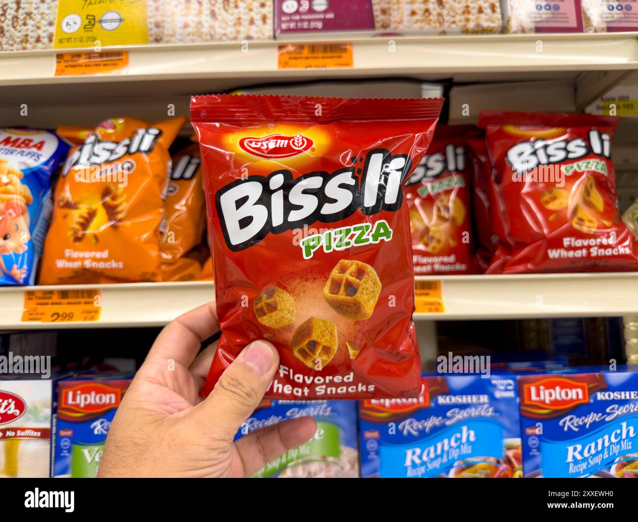 Los Angeles, California, United States - 04-14-2024: A view of a hand ...