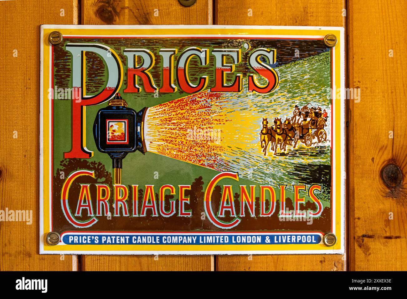 Price's Tinplate Sign Stock Photo - Alamy