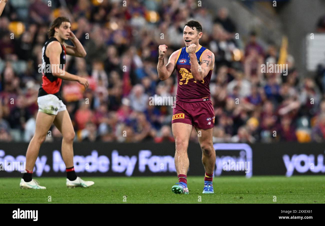 Brisbane, Australia. 24th Aug, 2024. Lachie Neale of the Lions ...