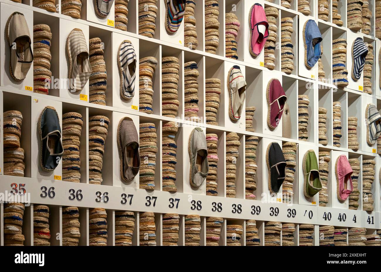 All kinds of slippers on sale Stock Photo - Alamy