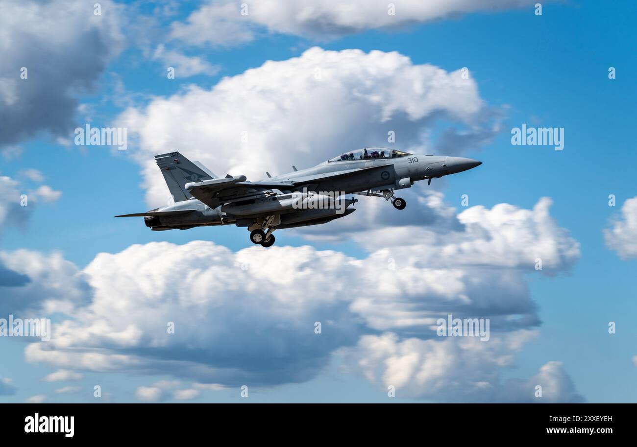 A Royal Australian Air Force EA-18G Growler from No. 6 Squadron takes ...
