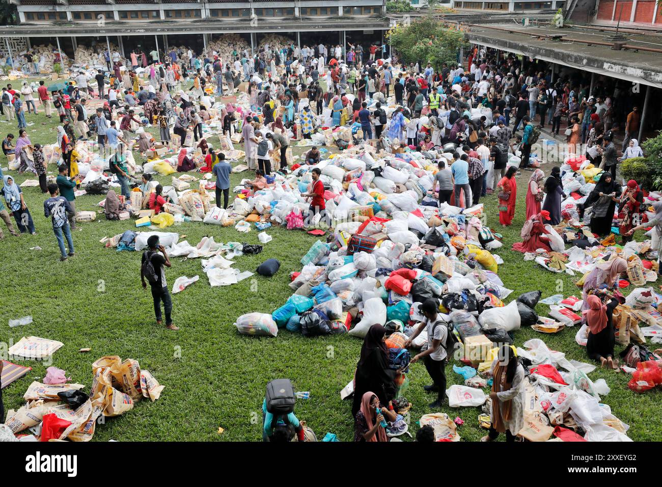 Dhaka, Bangladesh - August 24, 2024: In Dhaka University the anti ...