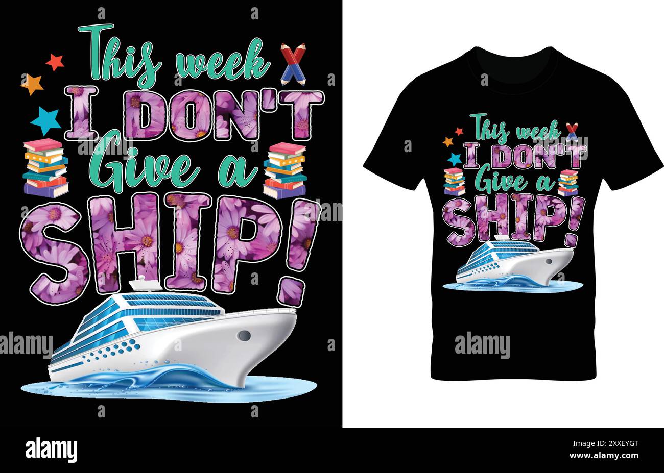 This Week I don't give a ship t-shirt design template Stock Vector ...