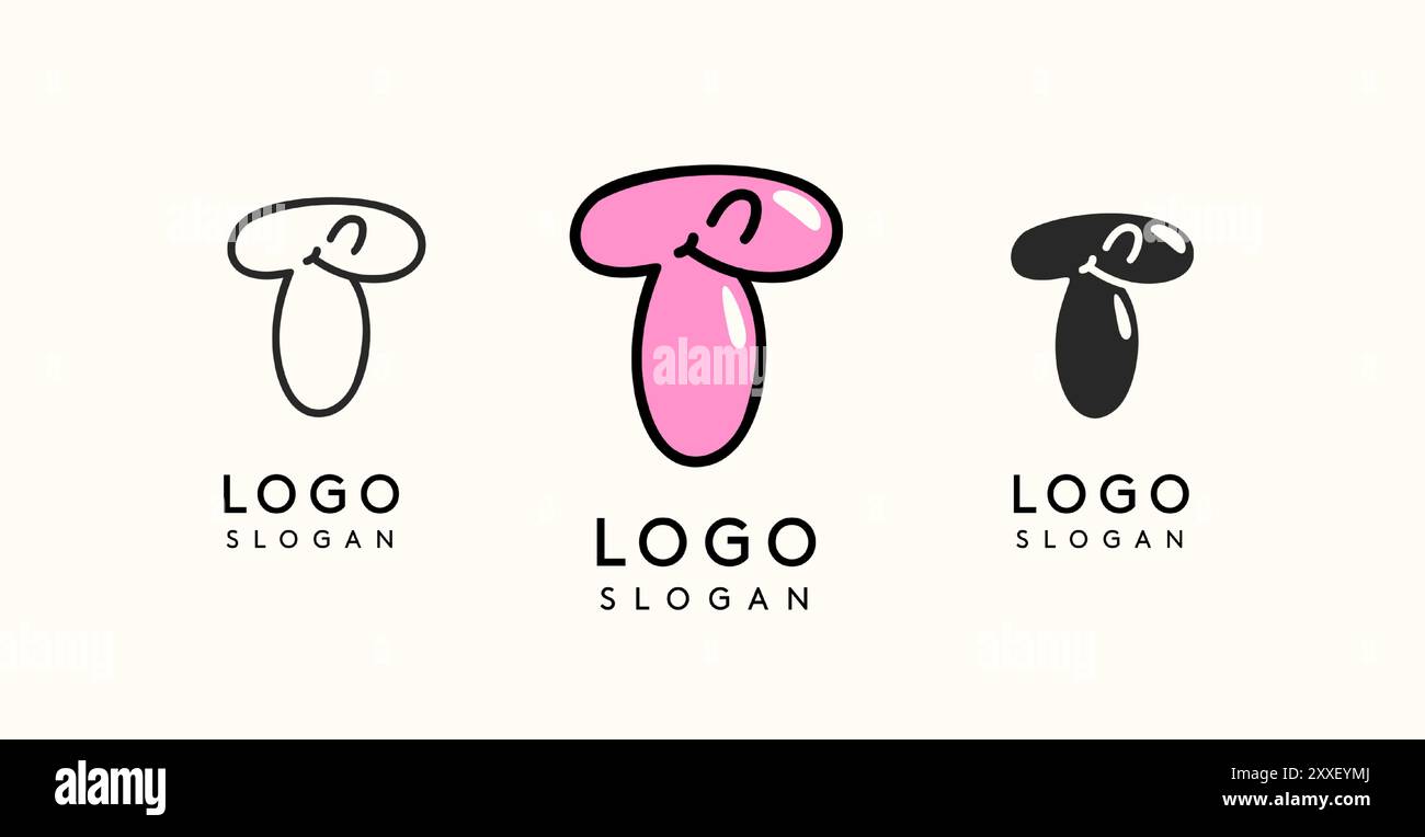 Playful cartoon letter T with glossy, bubbly appearance, available in ...