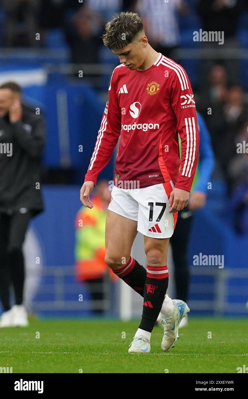 Manchester United's Alejandro Garnacho looks dejected after the Premier ...
