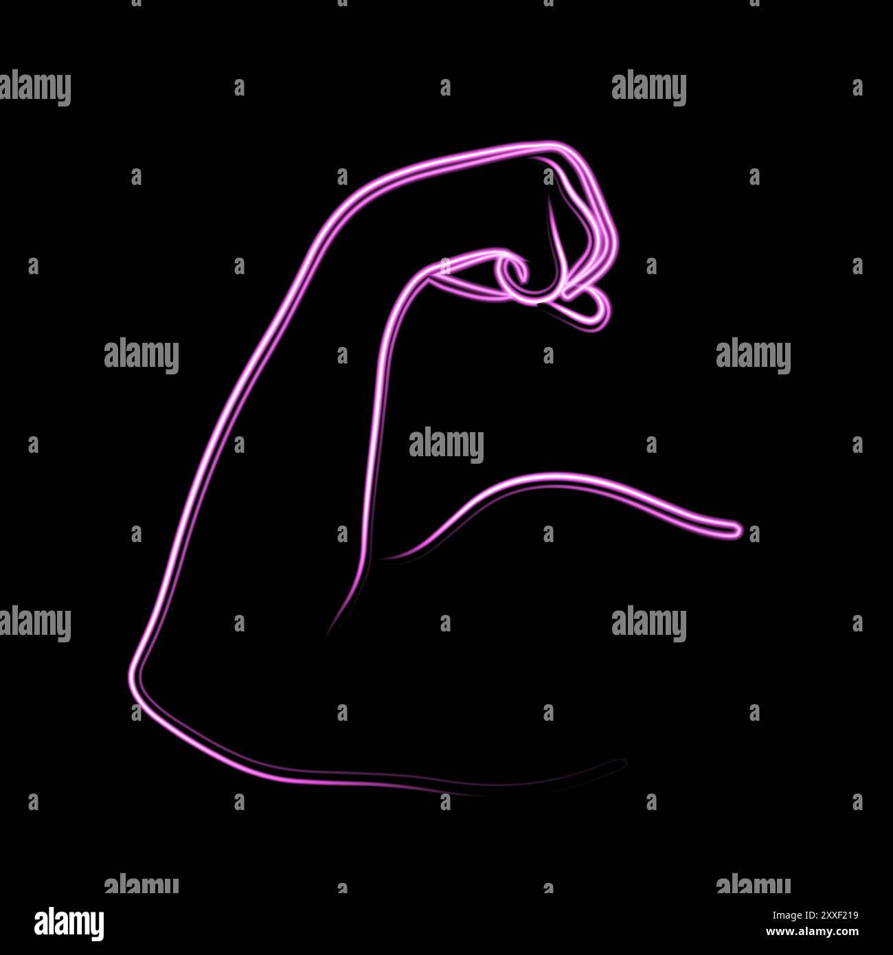 Vector isolated illustration of human hand with muscle. Strength and ...