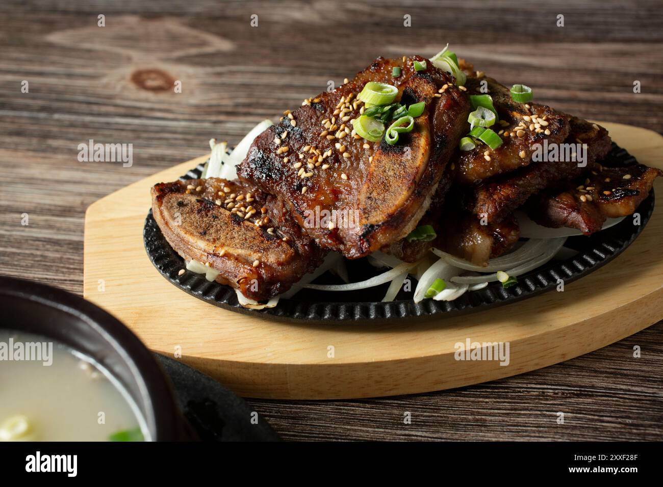 A view of an entree of galbi Stock Photo - Alamy