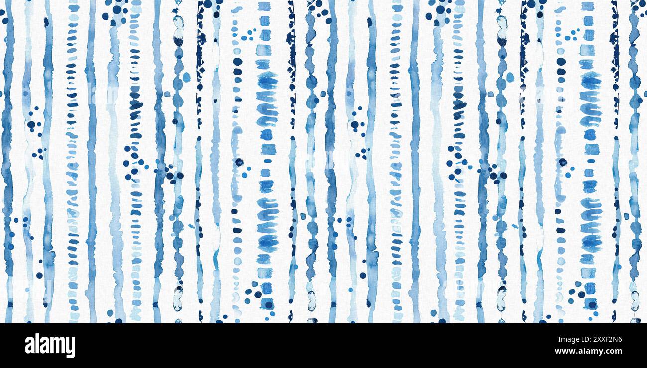 Modern blue white irregular beach stripe border for summer doodle ...